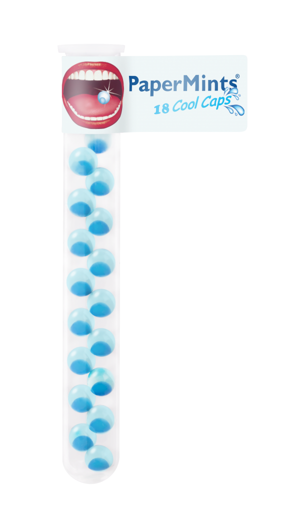 Cool Caps Display 32 Tubes MINT (18 pearls) 1.60€/pc - Papermints Shop